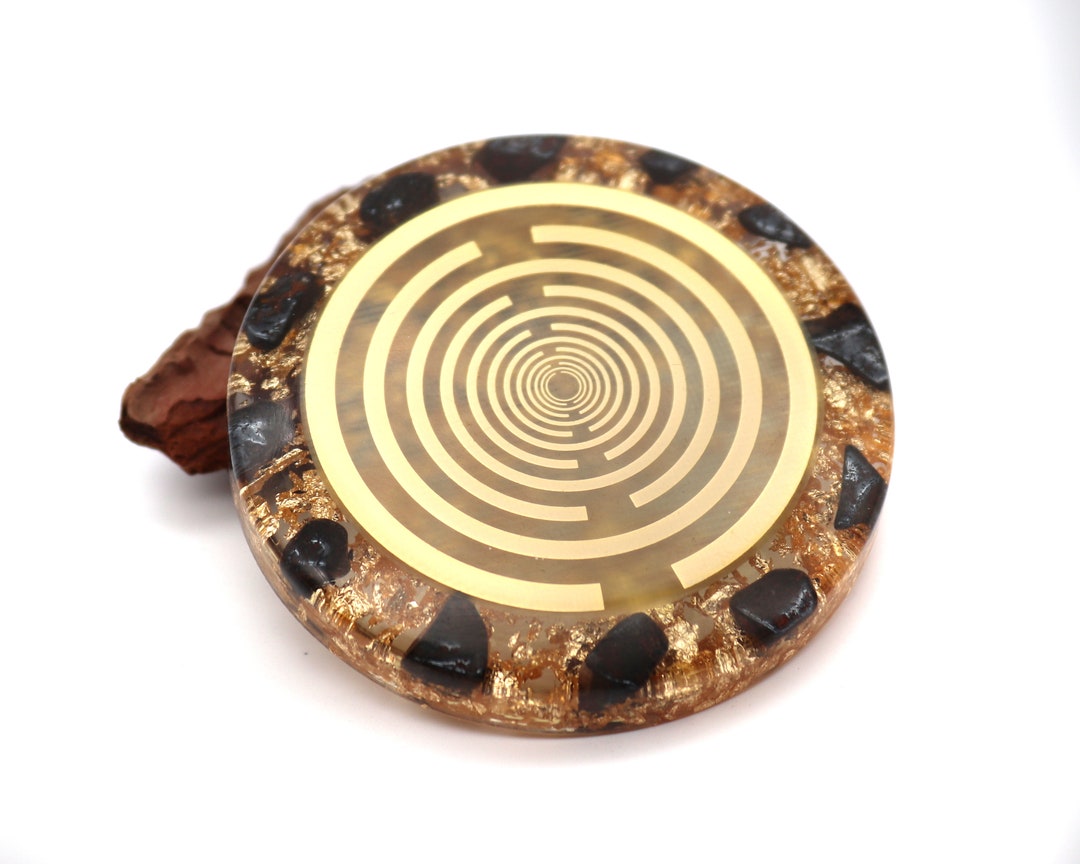 Magnetite Orgone Disc of Attraction and Stability With 24k Gold Flakes ...