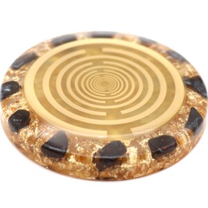 Magnetite Orgone Disc of Attraction and Stability With 24k Gold Flakes ...