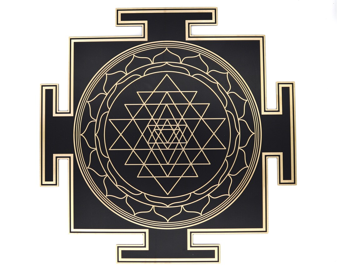 Sri Yantra Orgone Charging Plate With Sri Yantra Sacred Geometry, Mini ...