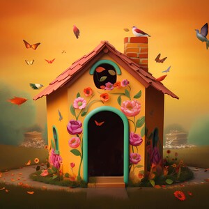 5 Pet Dog Cat House Cute Background Backdrop , Dog House Garden ...
