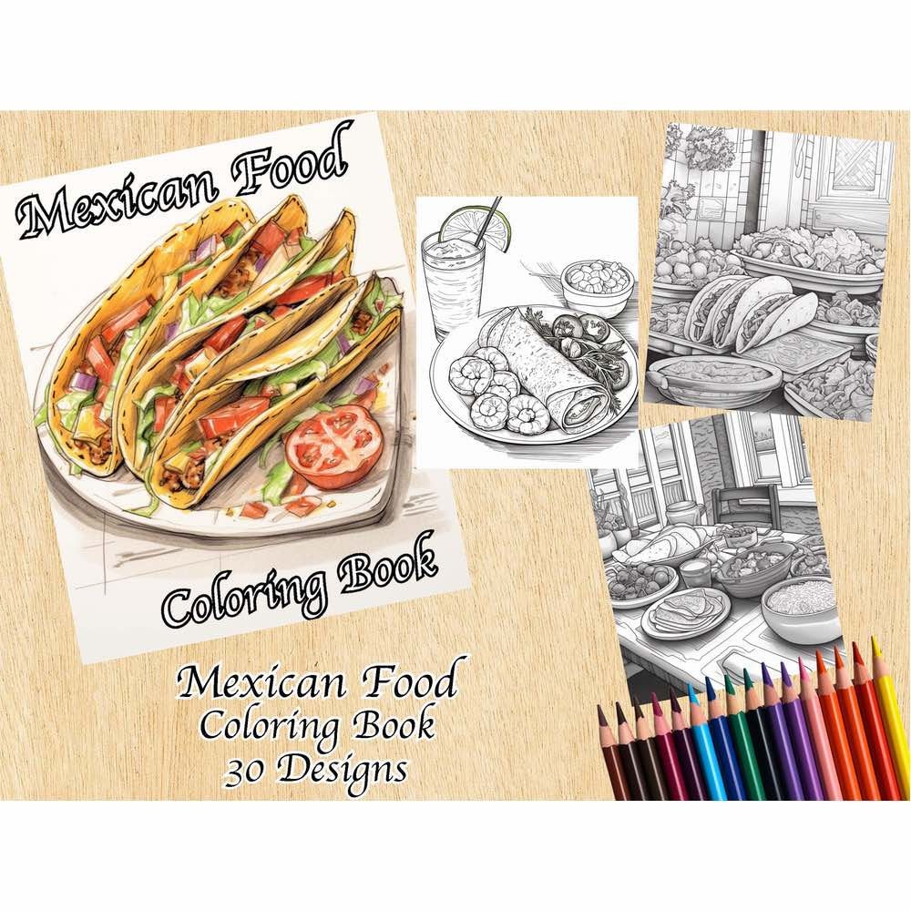 Mexican Food Coloring Pages