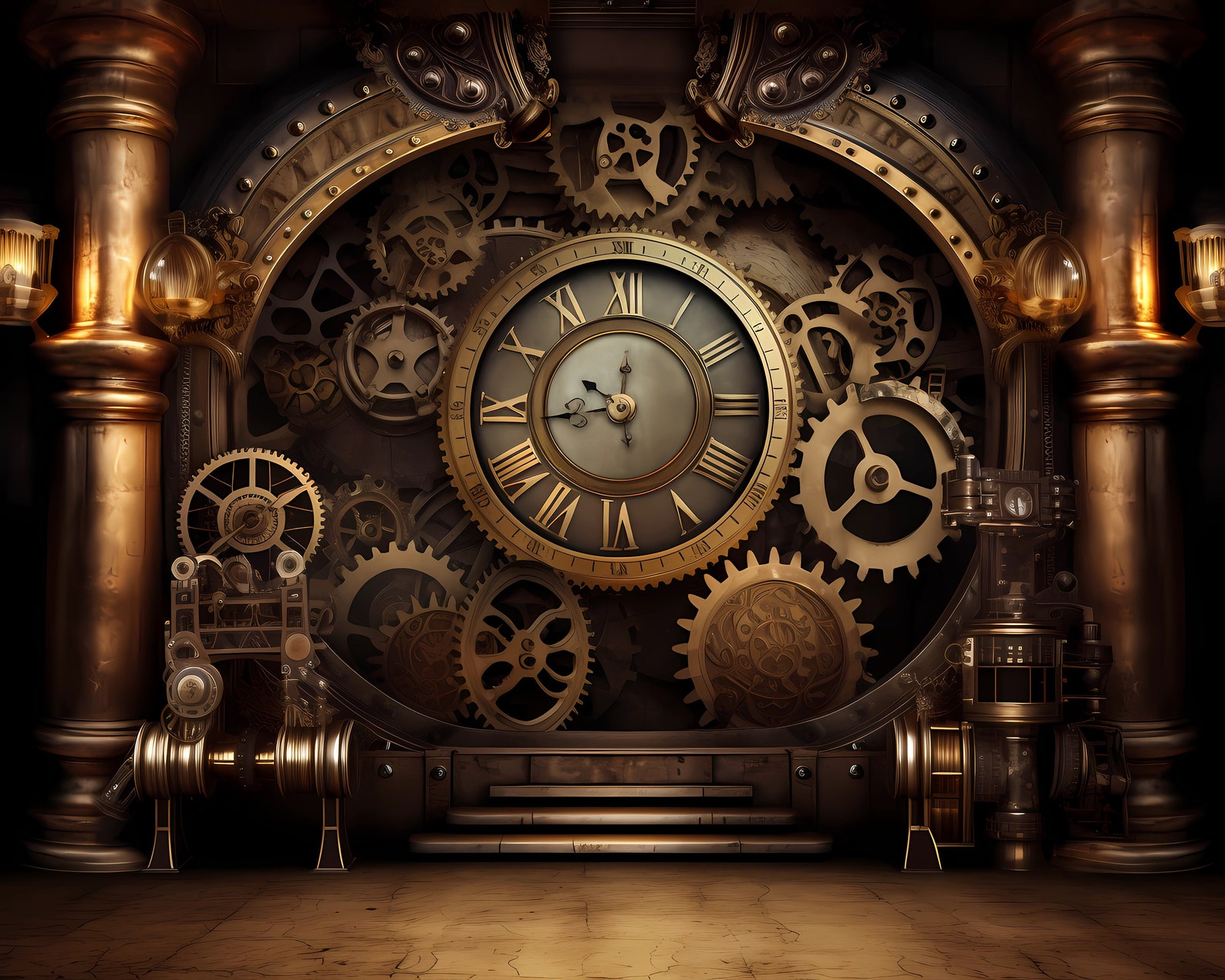 5 Steampunk Victorian Room Background Backdrop for Photography, Science ...