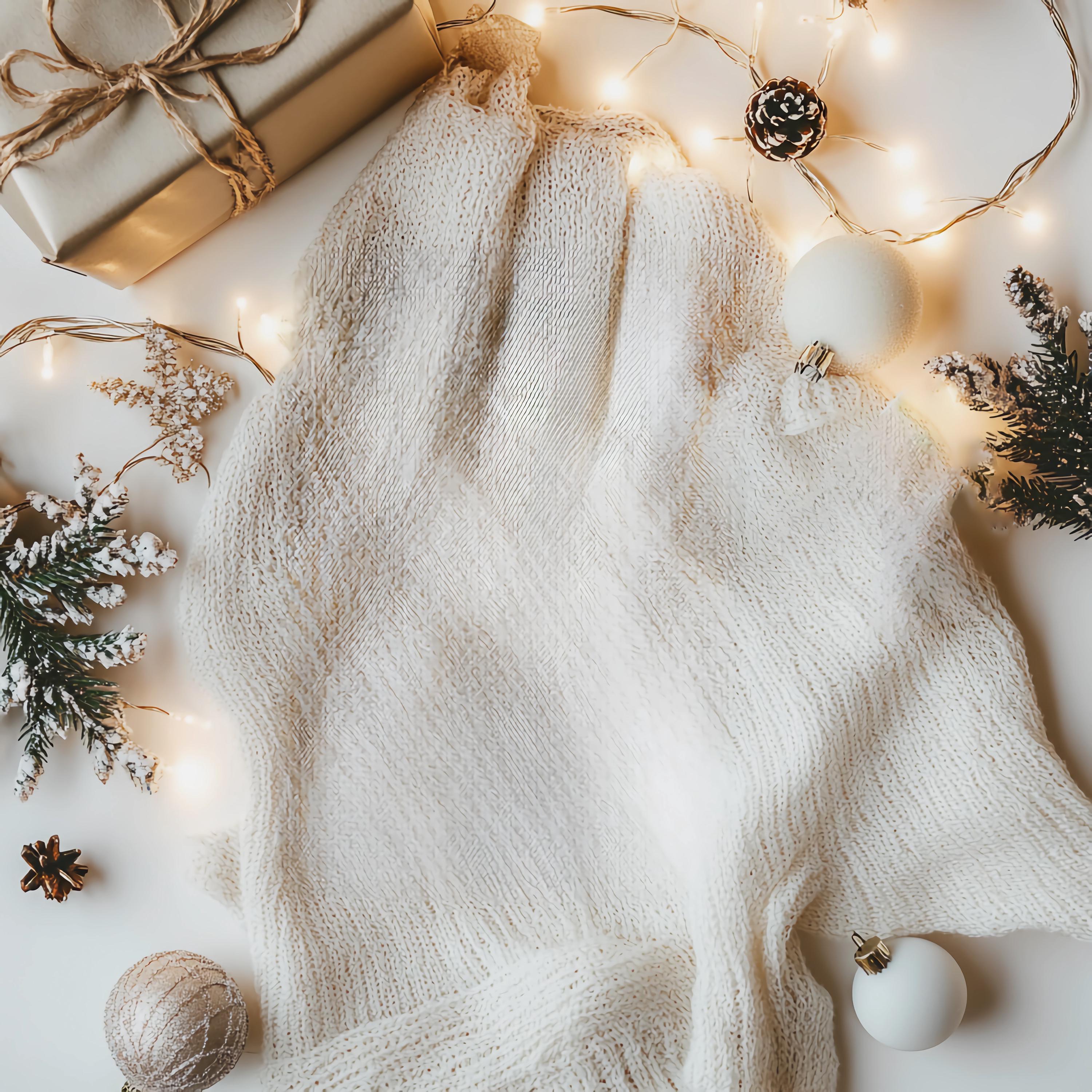 Cozy Winter Flatlays, 5 Christmas Product Mockup Background Bundle ...