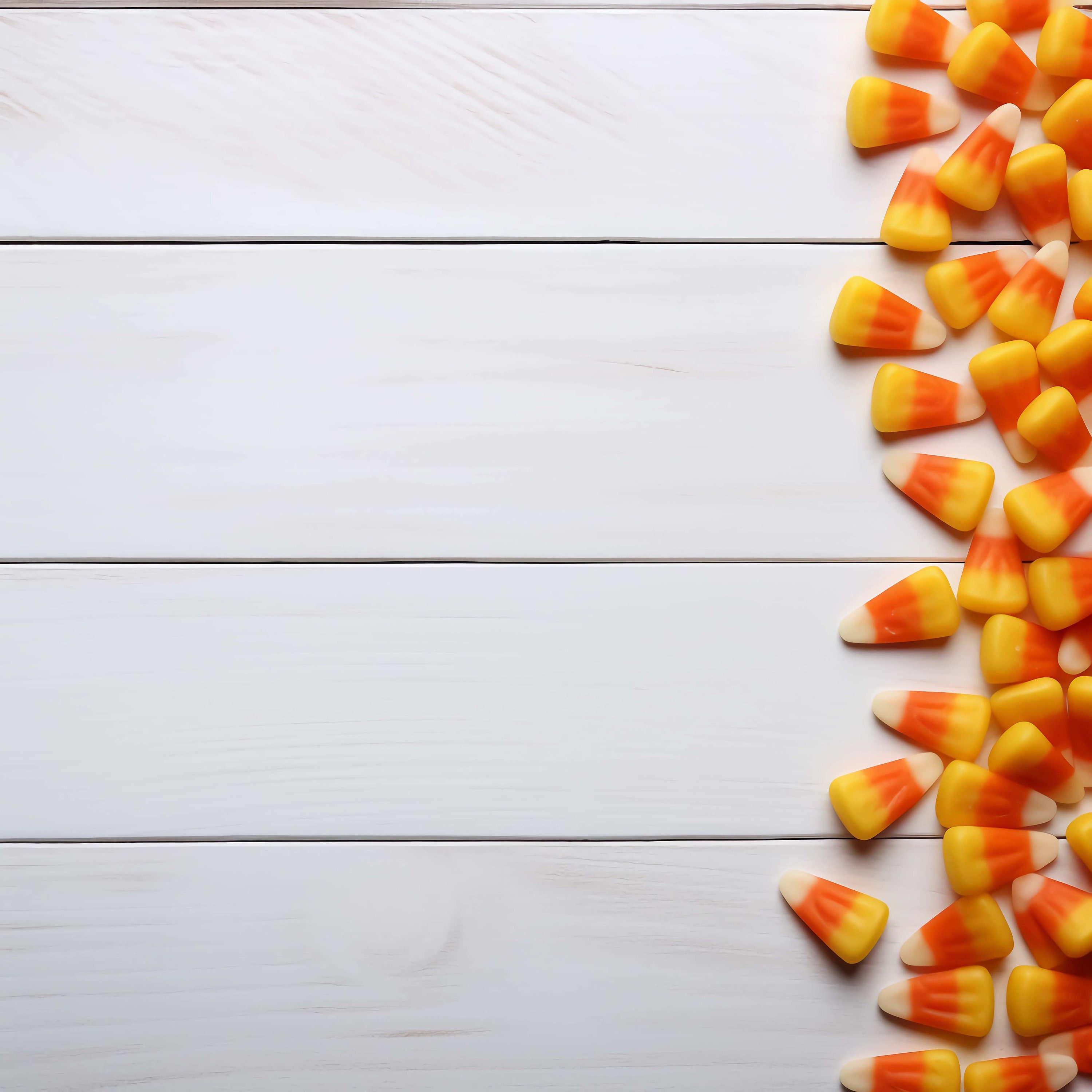 3 Halloween Candy Corn Product Mockup Background Bundle, Wood Table ...