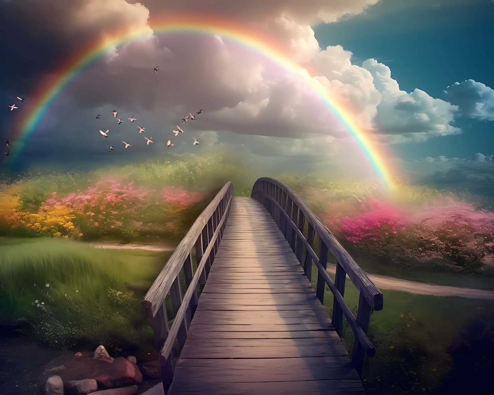 12 Rainbow Bridge Clouds Angel Wings Pet Loss Memorial - Etsy