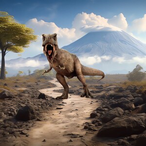 Dinosaur T-rex Background Backdrop for Photographers, Jurassic ...
