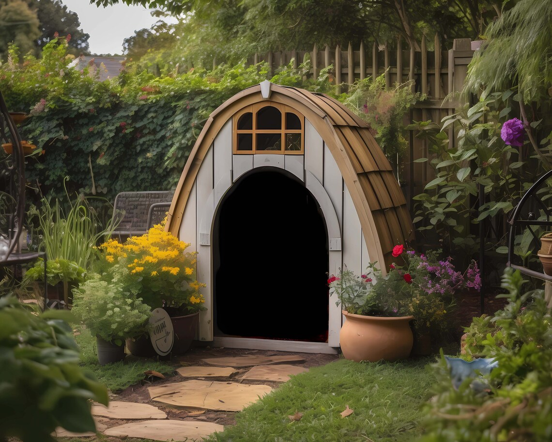 5 Pet Dog Cat House Cute Background Backdrop , Dog House Garden ...