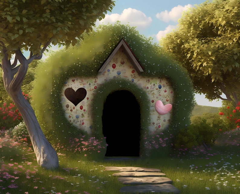 5 Pet Dog Cat House Cute Background Backdrop , Dog House Garden ...