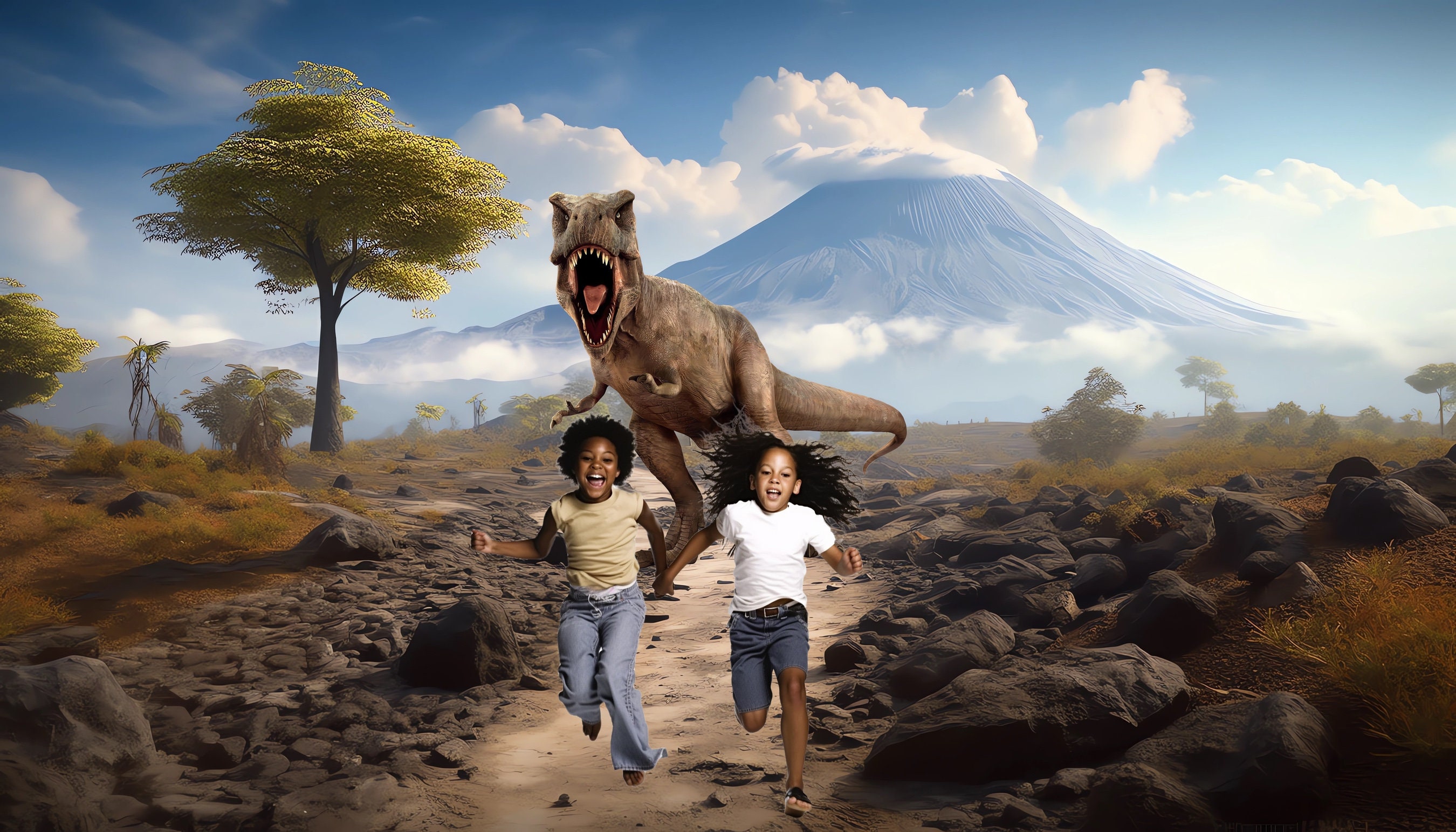 Dinosaur T-rex Background Backdrop for Photographers, Jurassic ...