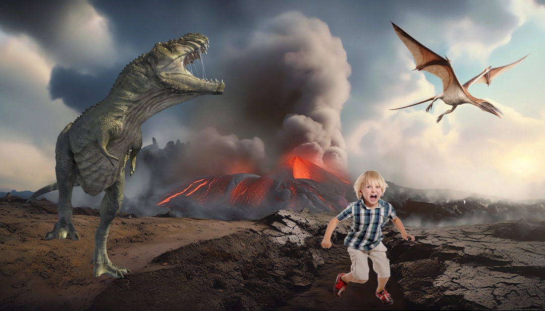 Dinosaur T-rex Background Backdrop for Photographers, Jurassic ...