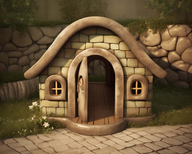 5 Pet Dog Cat House Cute Background Backdrop , Dog House Garden ...