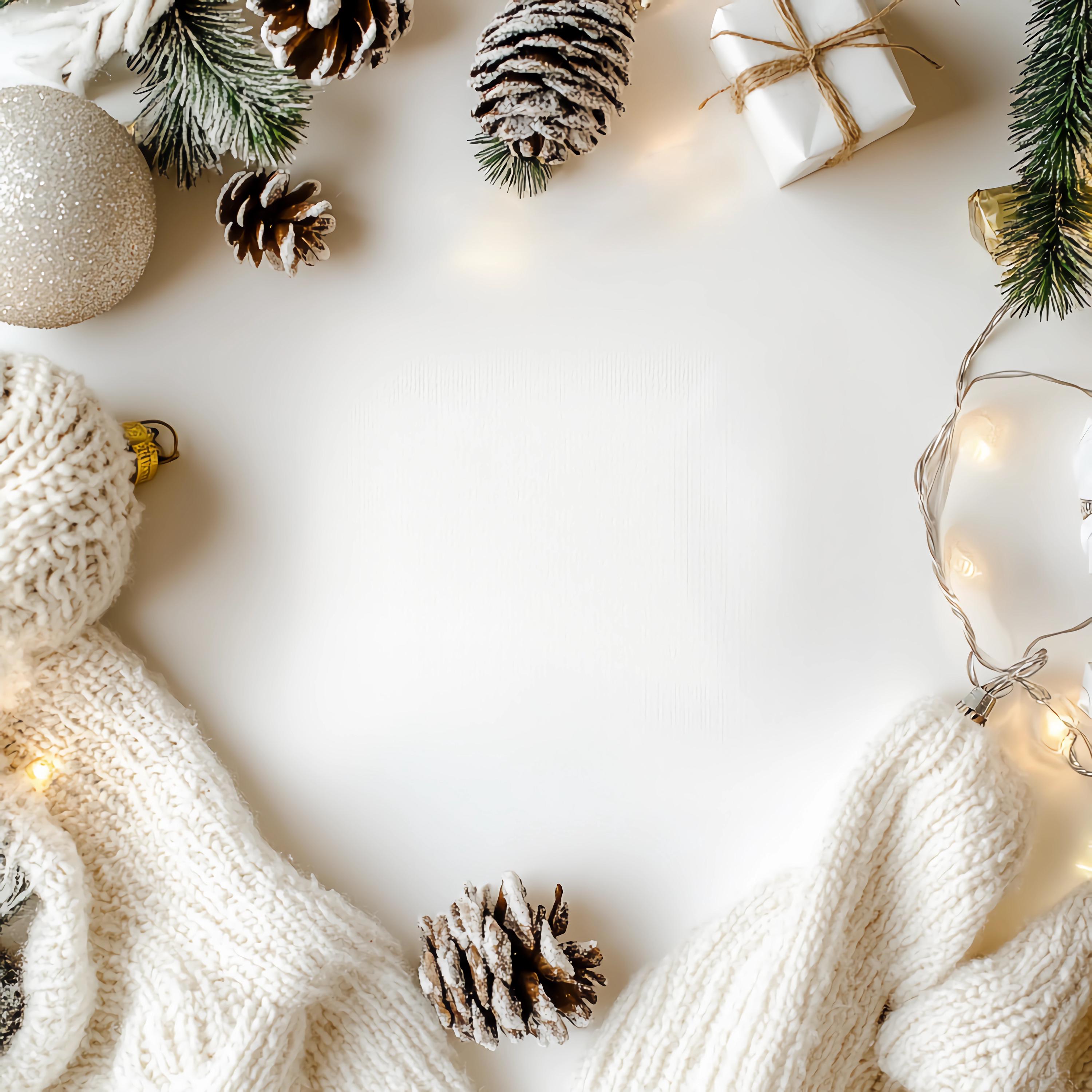 Cozy Winter Flatlays, 5 Christmas Product Mockup Background Bundle ...