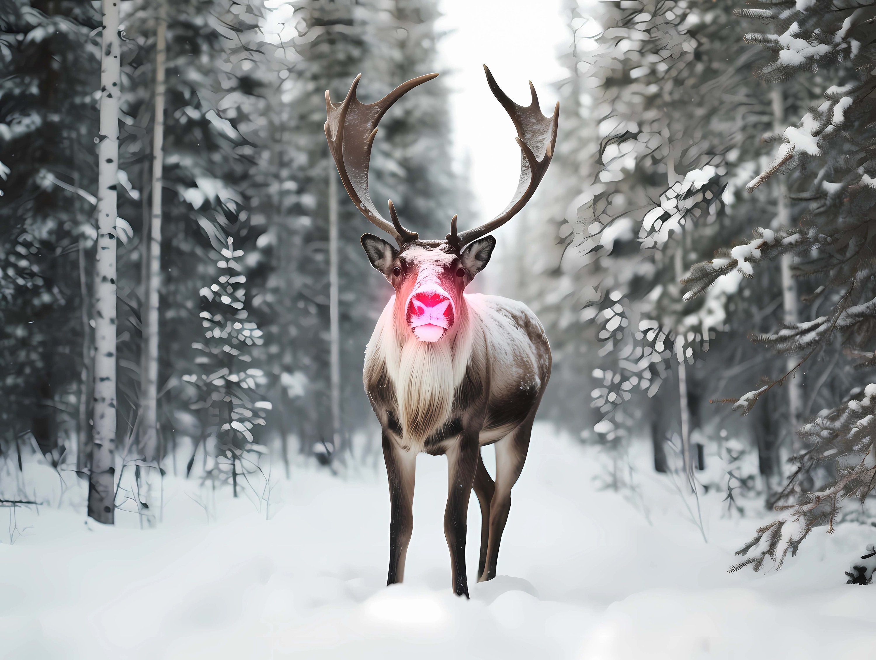 2 Christmas Rudolph Reindeer Background Backdrop for - Etsy