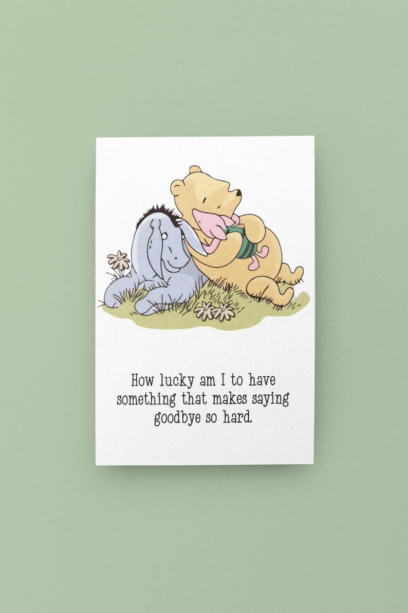 Winnie the Pooh Classic Sympathy Card Instant Download Condolence Card ...