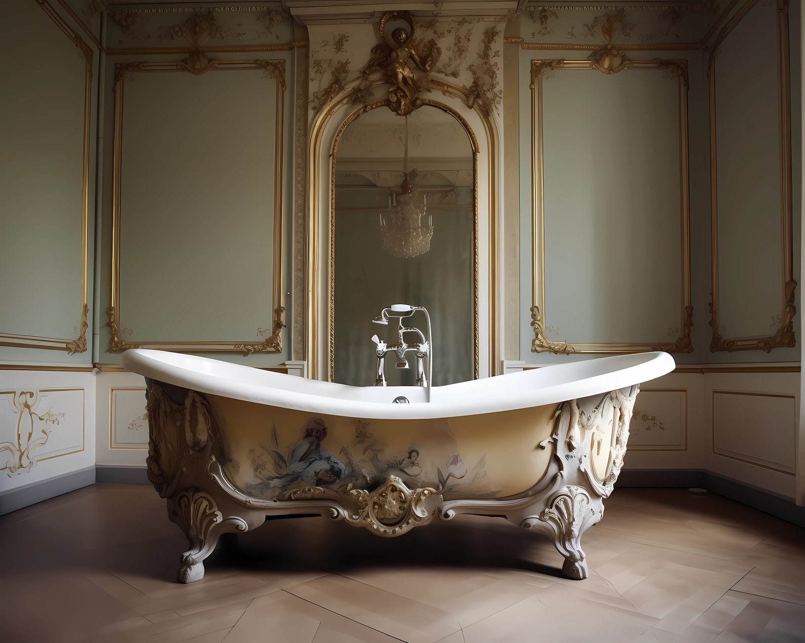 5 Victorian Ornate Bathroom Tub Mockup Background Interior - Etsy