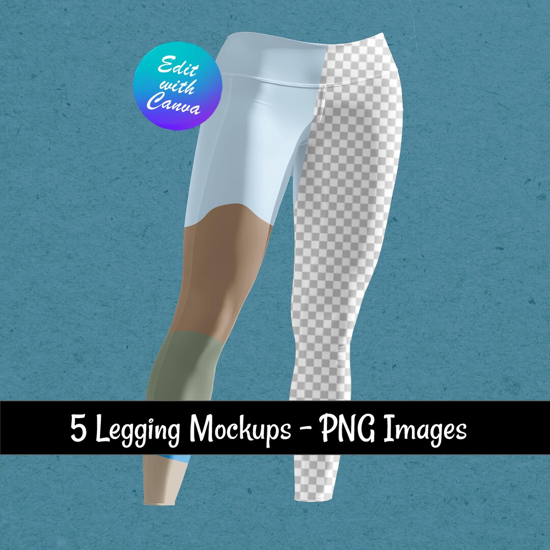 Leggings Mockups ,5 Yoga Pants Clothing 3D Product Flat Lays, Photoshop ...