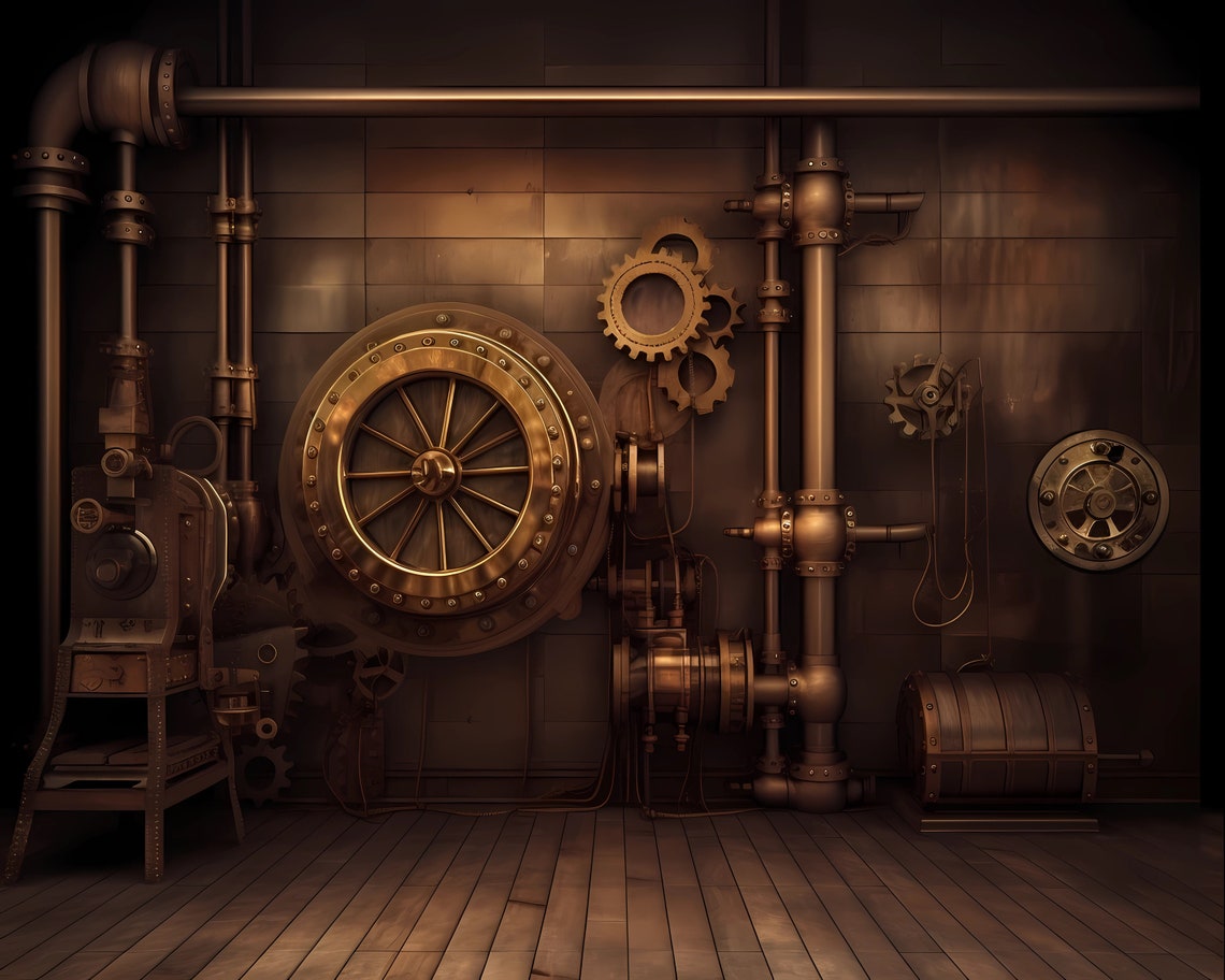 5 Steampunk Victorian Room Background Backdrop for - Etsy