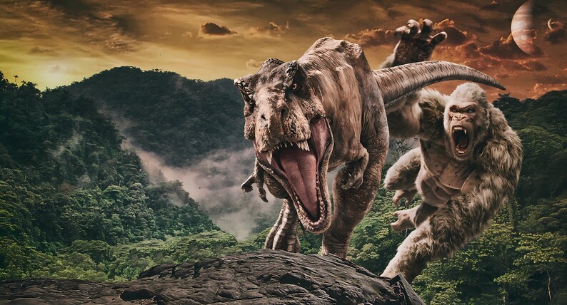 Dinosaur T-rex Background Backdrop for Photographers, Gorilla ...