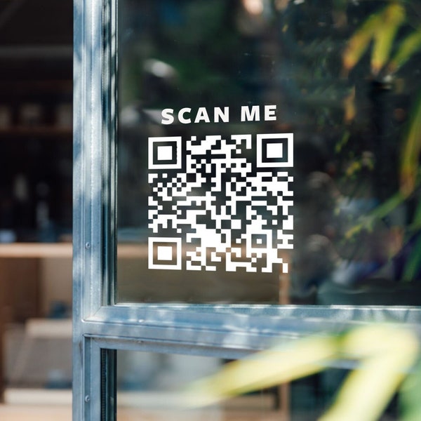 Qr Code Vinyl Decal - Etsy