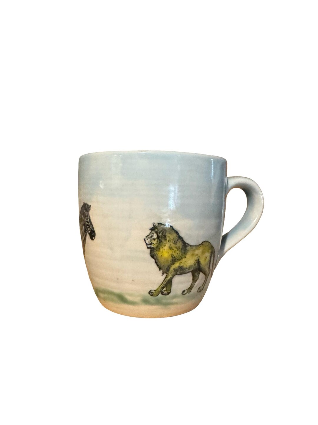 Cramic Safari Stoneware Pottery Coffee Mug - 14oz Lion, Hyena, Zebra ...