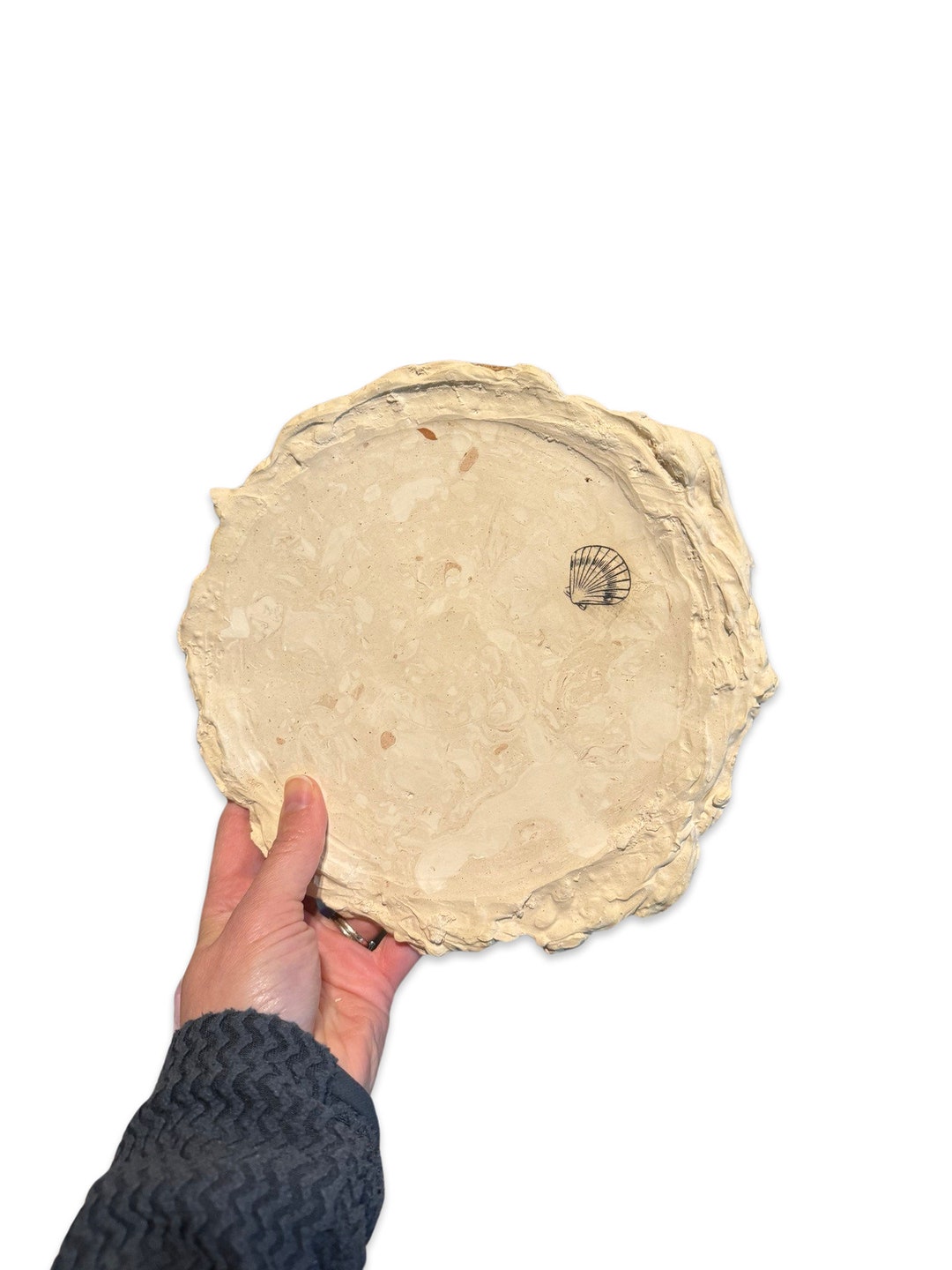 8.5” Ocean Floor Seabed Plate - Handmade Ceramic Plate - 100% Recycled ...