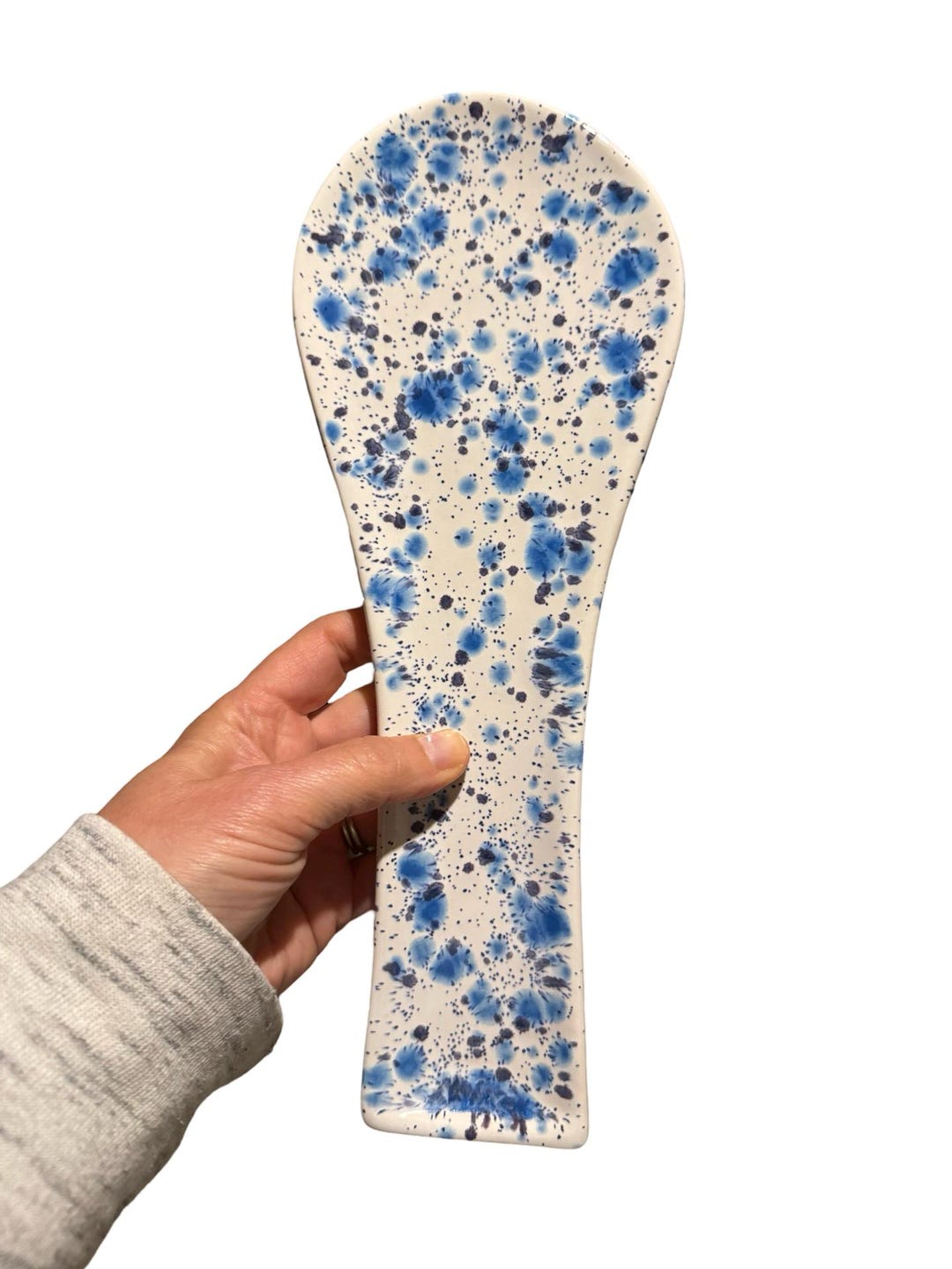 Large and Sturdy Stoneware Plank Style Ceramic Spoon Rest - Hand ...