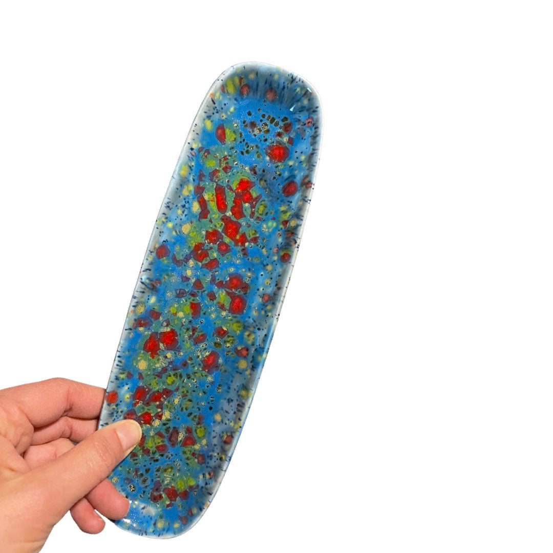 for food or decor Small rectangular serving plate 9” x 2.5” - Mountain ...