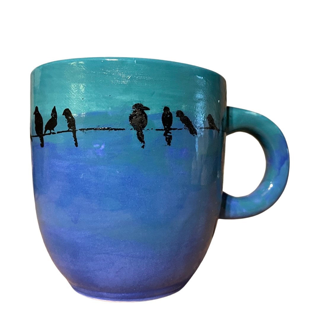 Birds on a Wire Mug: 16oz Ceramic Stoneware Coffee Cup - Etsy