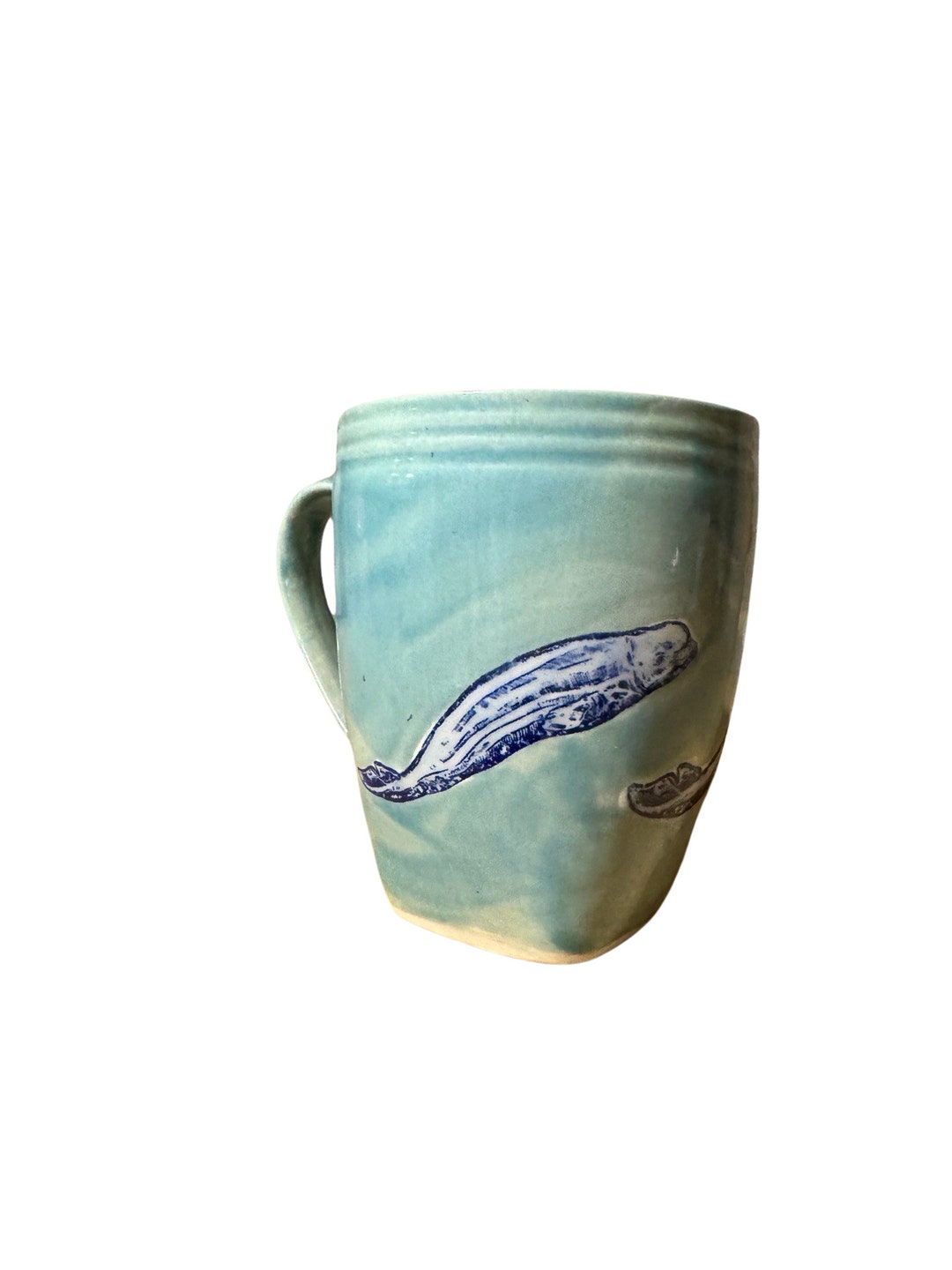 Mom and Baby Beluga Whale Artisan Ceramic Stoneware Pottery Coffee Mug ...