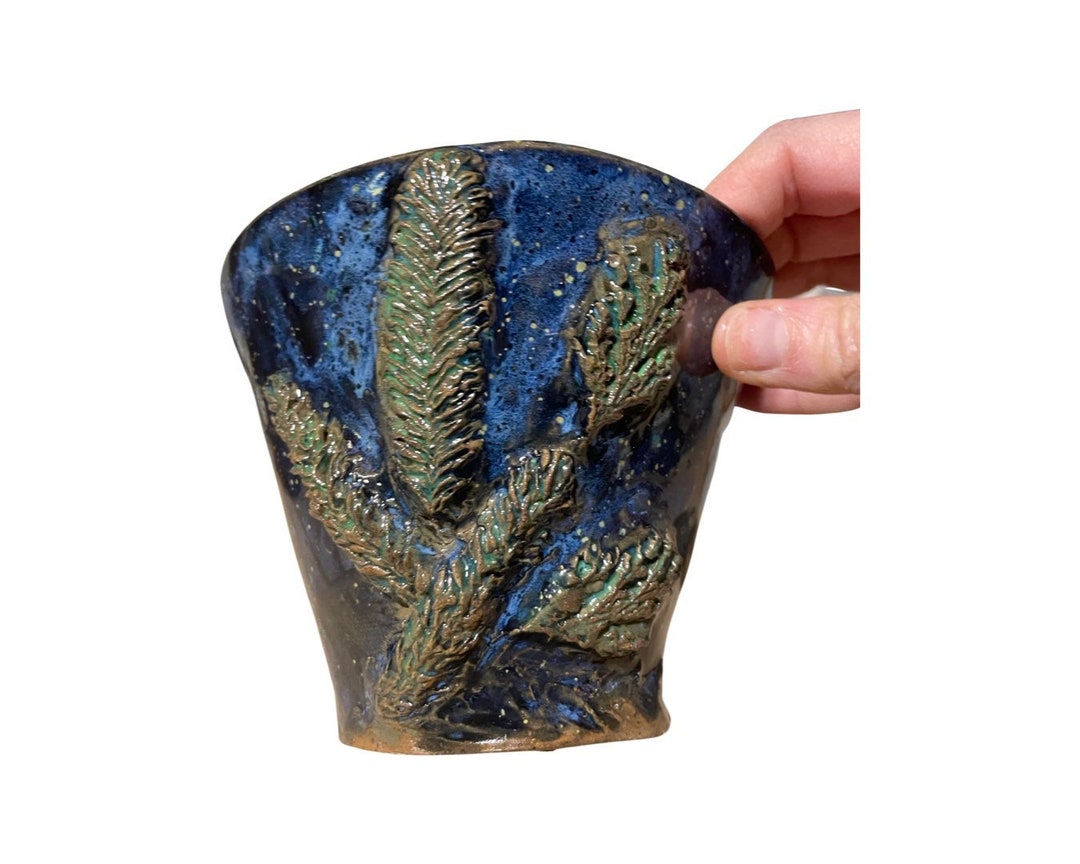 3D Pine Tree Branch Ceramic Bowl: Sculptural Evergreen Christmas - Etsy