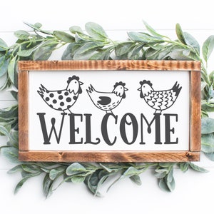 Rustic Delight: Chicken and Welcome Sign SVG Set | Crafting With Cricut ...