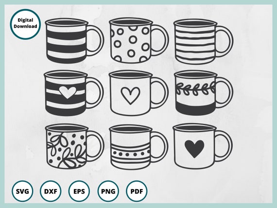 Coffee Mug SVG Coffee Mug SVG Bundle Coffee SVG Coffee | Etsy