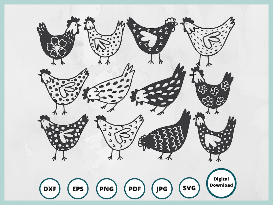 Chicken SVG | Hen SVG | Chickens Bundle Svg | Chicken Bundle | Chicken ...