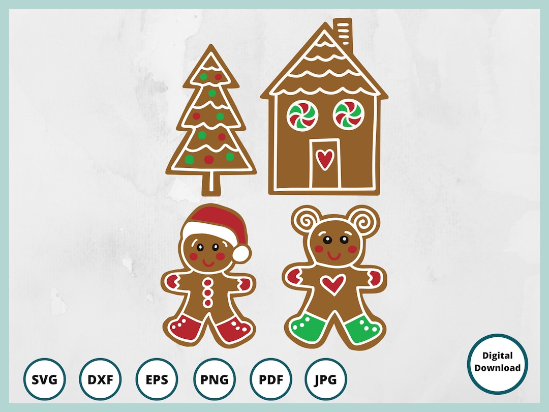 Gingerbread SVG Gingerbread Man SVG Gingerbread House SVG Gingerbread ...