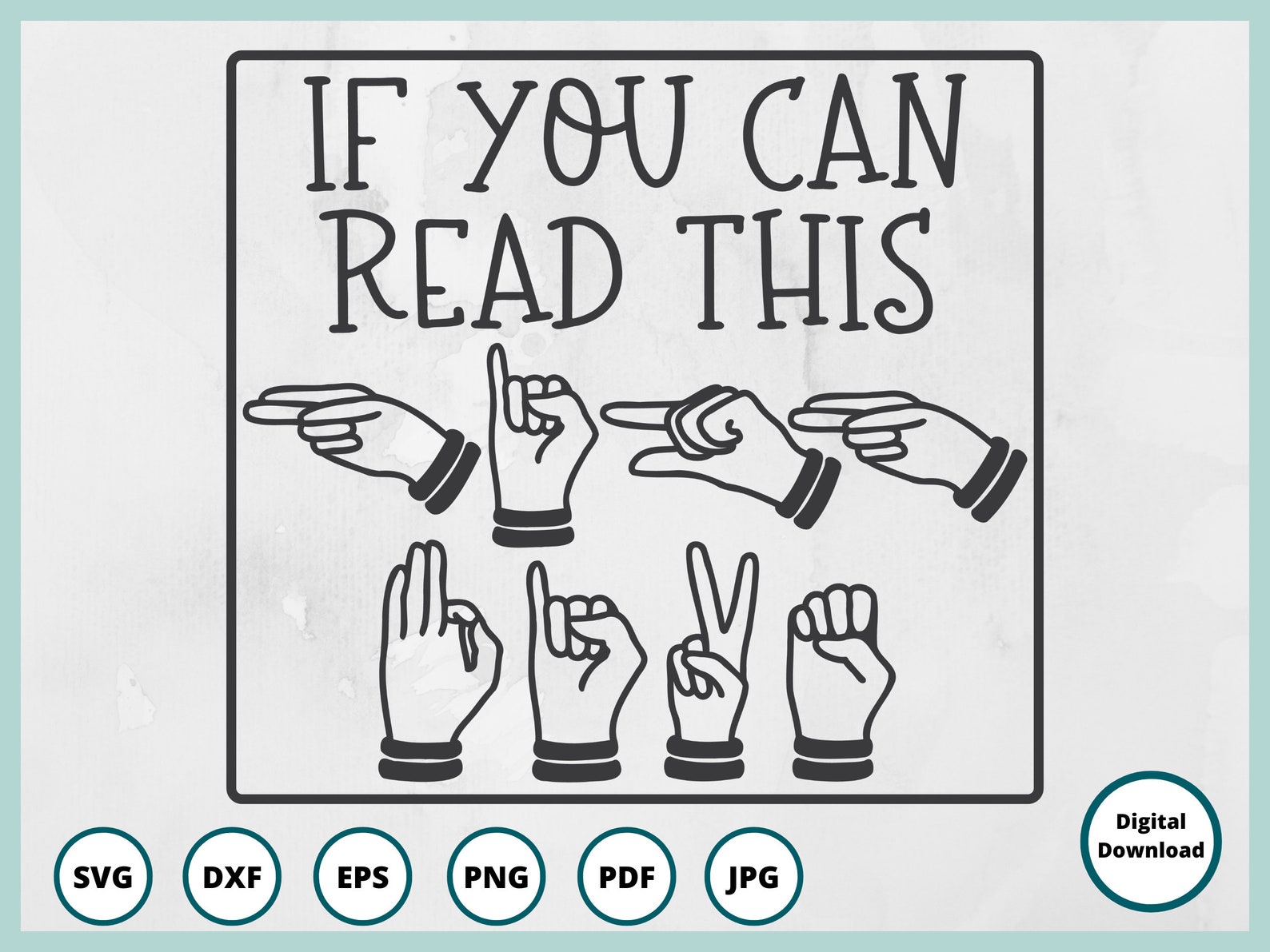 Sign Language SVG ASL SVG Be Kind Svg Smile Svg Asl - Etsy