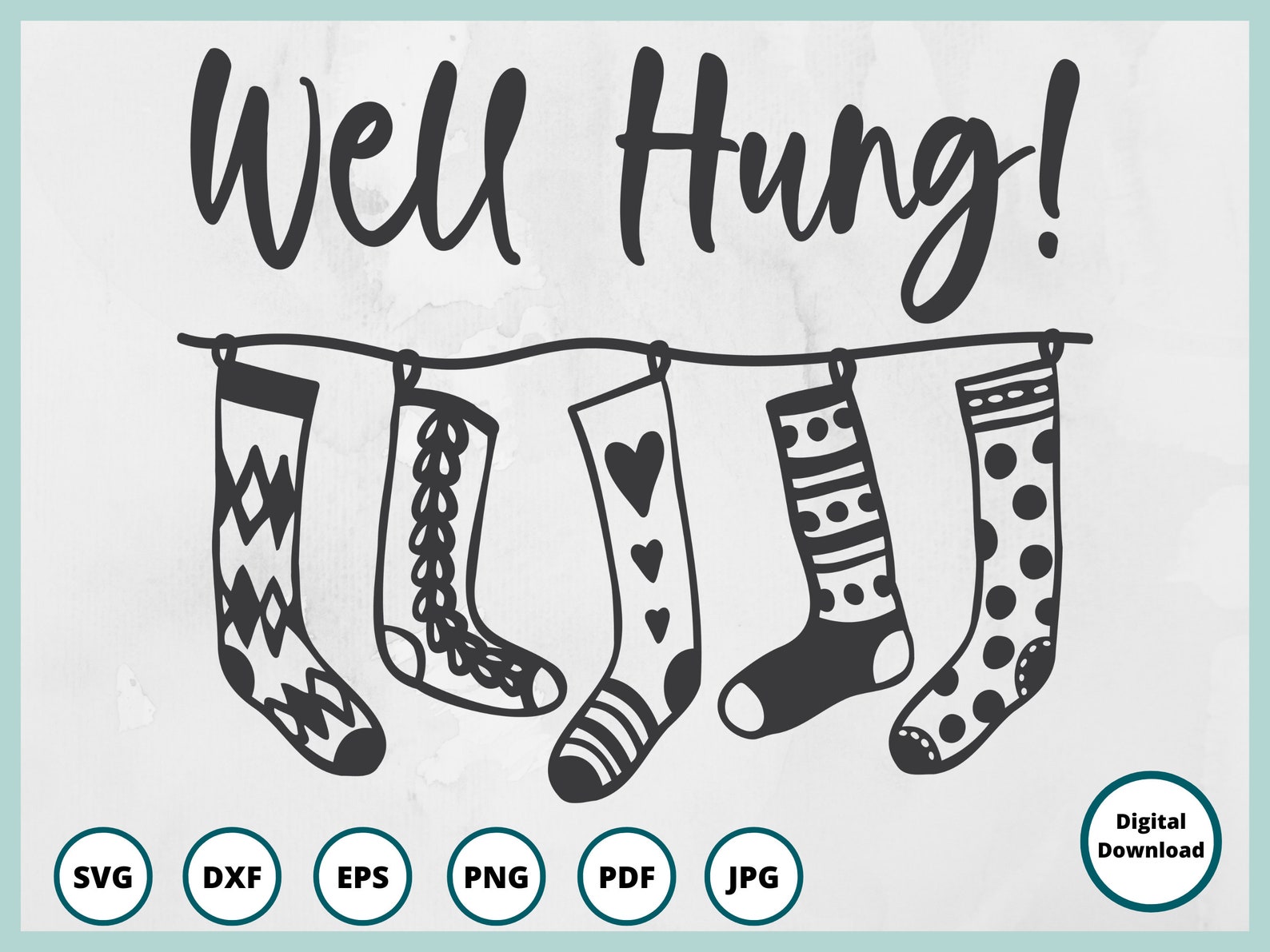 Well Hung Svg Stocking Svg Funny Stocking Svg Santa Svg - Etsy