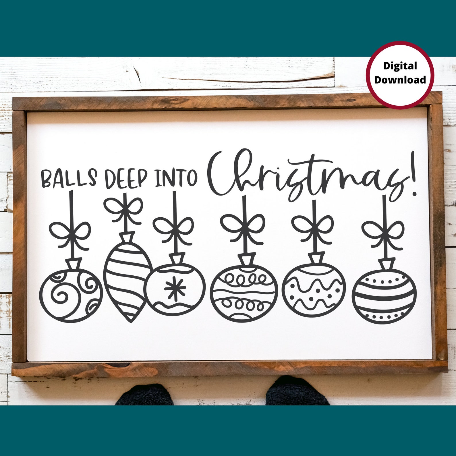 Balls Deep SVG Funny Christmas SVG Christmas Ornament SVG | Etsy