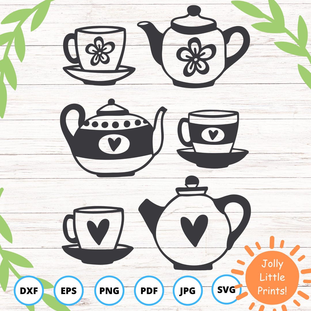 Tea Pot SVG Bundle | Tea Lover SVG | Coffee and Tea Clipart | Tea Cup ...