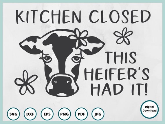 Cow SVG Cow Head SVG Kitchen Closed SVG Kitchen Towel - Etsy UK