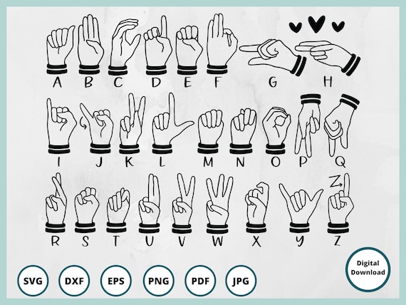 Sign Language SVG ASL SVG American Sign Language Svg Asl - Etsy