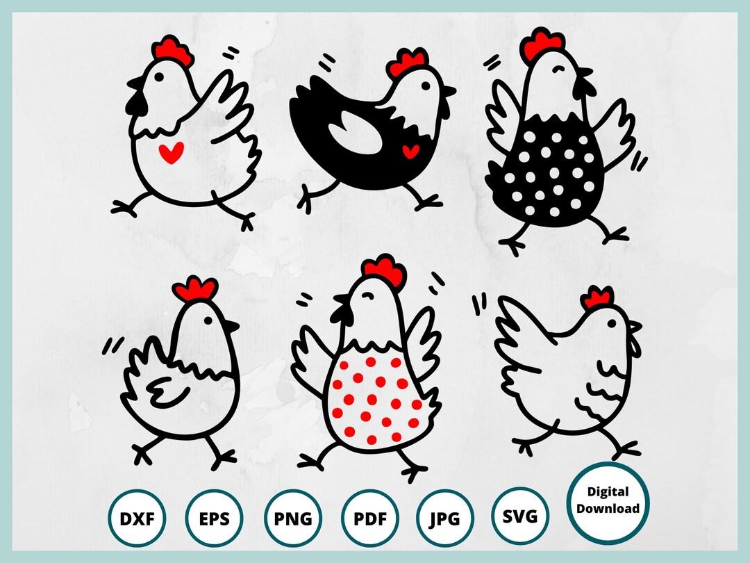 Funny Chicken SVG Bundle | Crazy Chicken Lady SVG | Farm Animal Cut ...