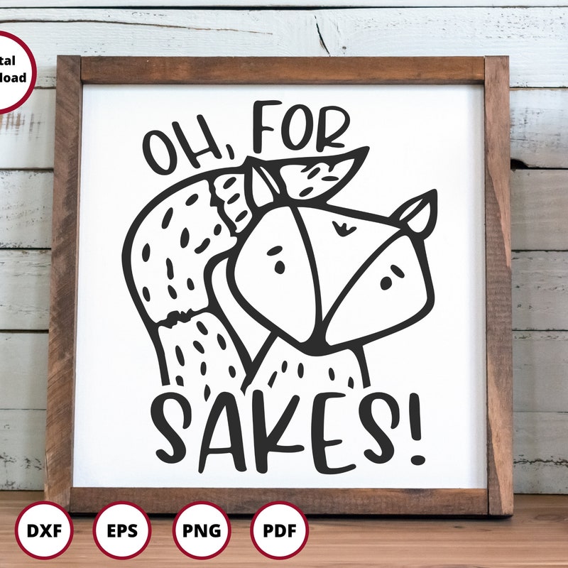 For Fox Sake Svg - Etsy