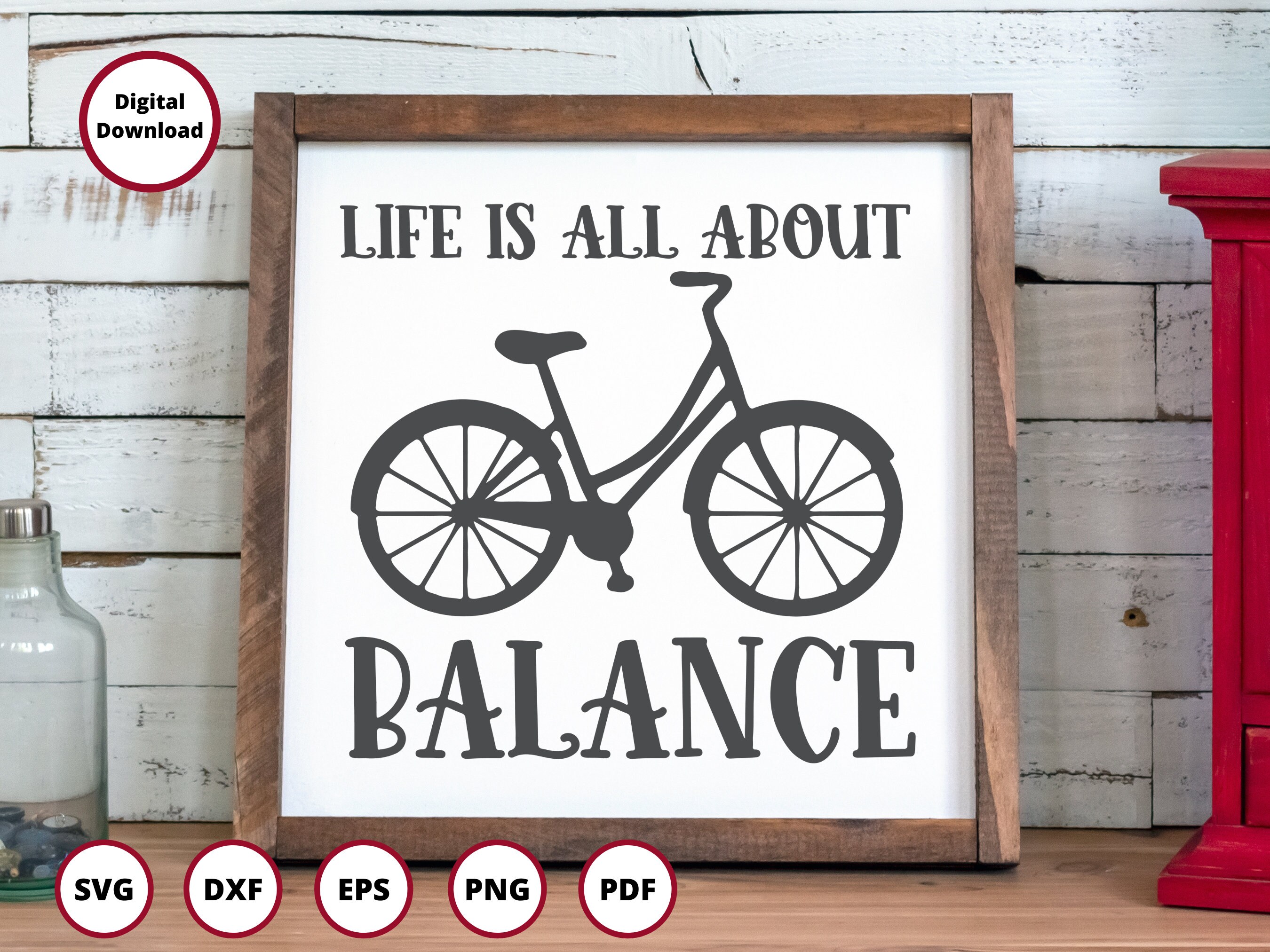 Life is all about balance SVG bicycle svg bike svg | Etsy