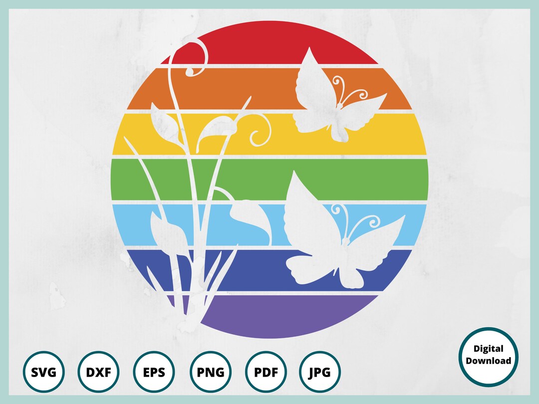 Mariposa SVG / Arco Iris SVG / Orgullo SVG / Mariposas svg / orgullo ...