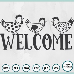 Rustic Delight: Chicken and Welcome Sign SVG Set | Crafting With Cricut ...