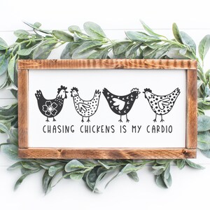 Chicken SVG | Chasing Chickens is My Cardio SVG | Hen SVG | Farmhouse ...