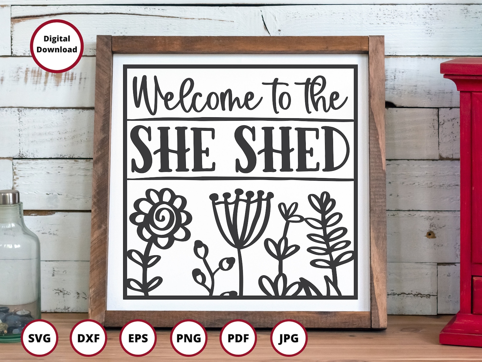 She Shed SVG Garden SVG Spring SVG Wildflower Svg | Etsy Canada