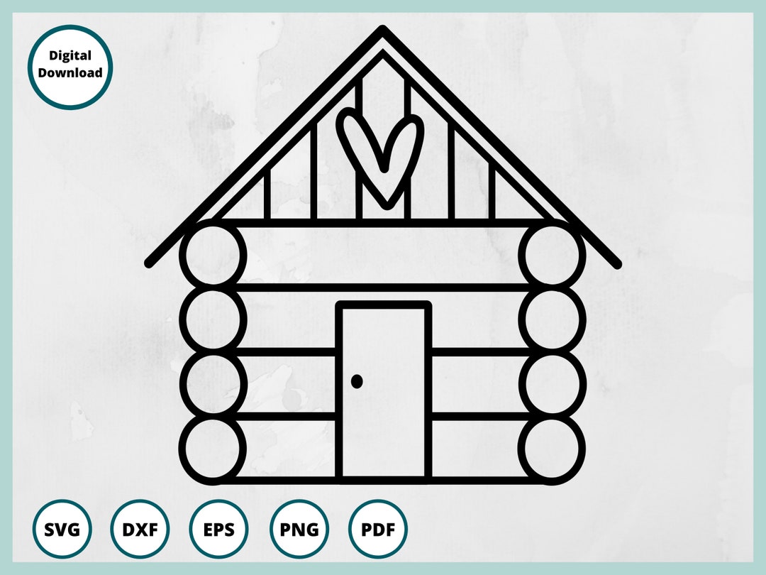 Cabin SVG | Log Cabin Clipart, Cottage, Lake House (digital Download ...