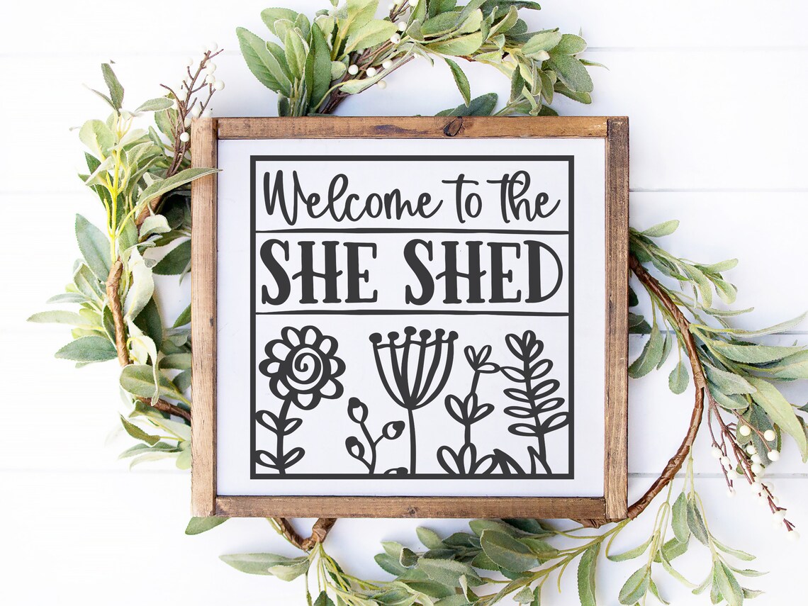 She Shed SVG Garden SVG Spring SVG Wildflower Svg | Etsy Canada