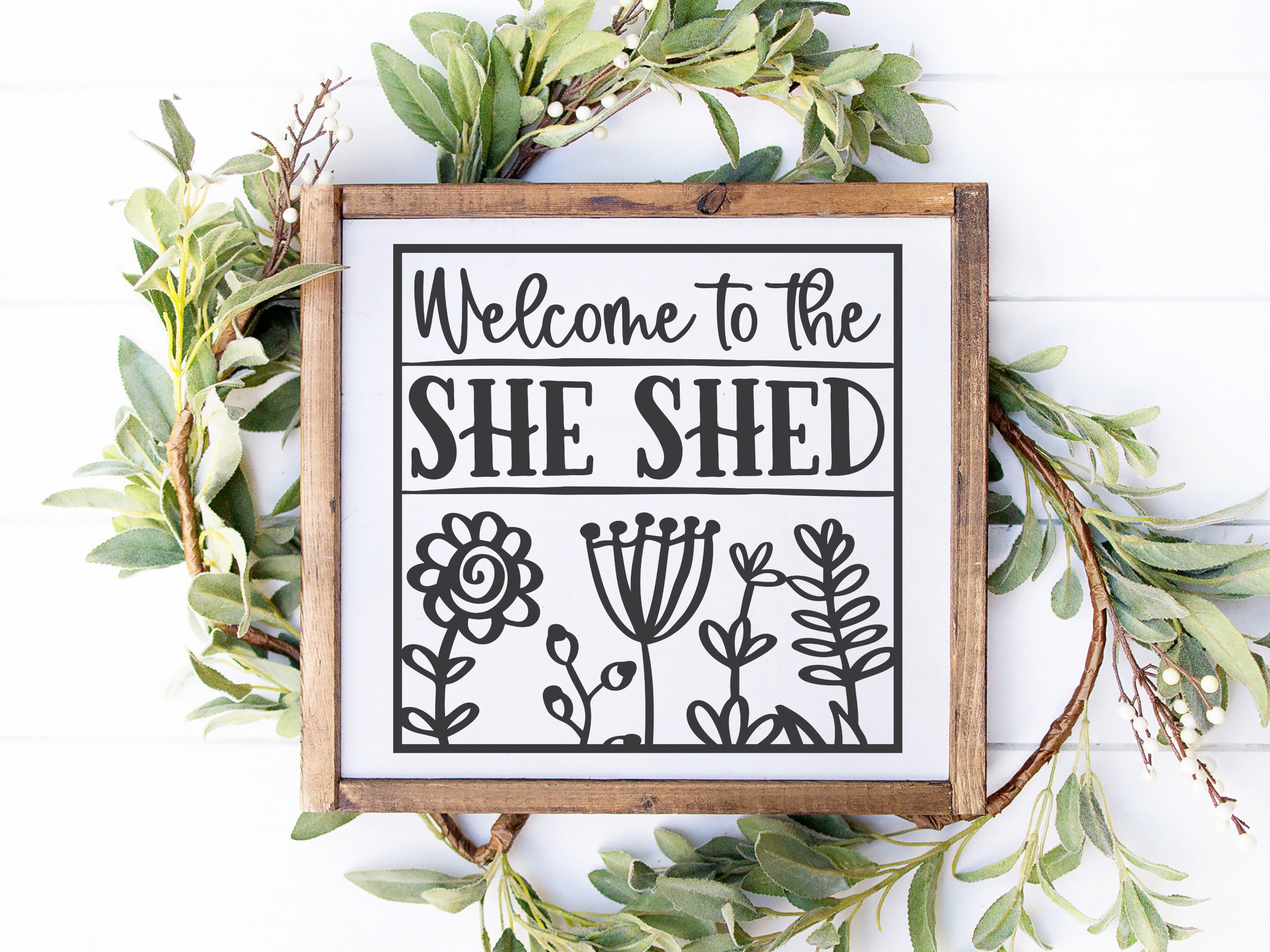 She Shed SVG Garden SVG Spring SVG Wildflower Svg | Etsy Canada